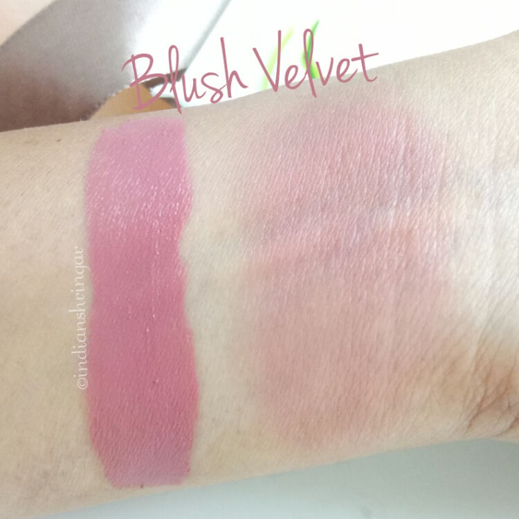 lakme-blush-velvet-swatch - The Bombay Brunette